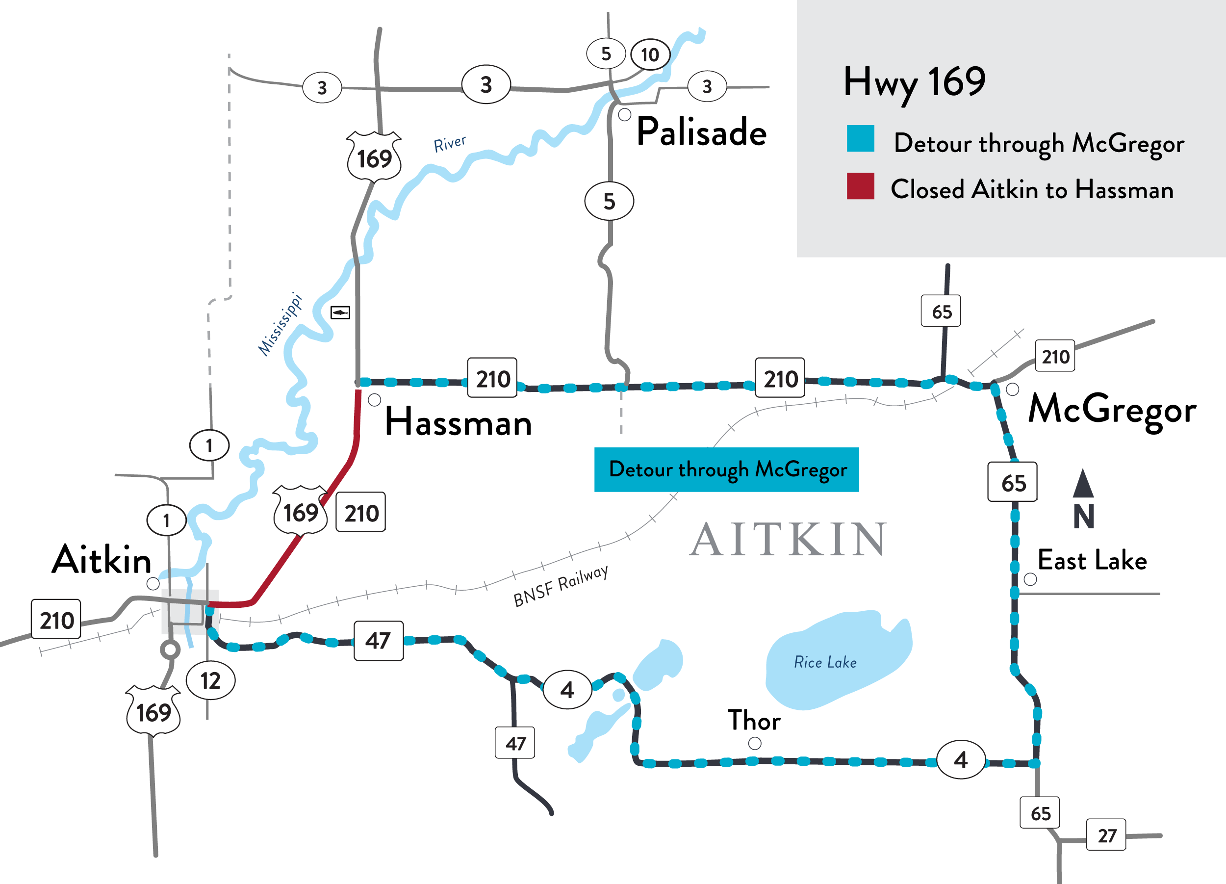 Hwy 169, 210 Aitkin to N of Hassman - MnDOT