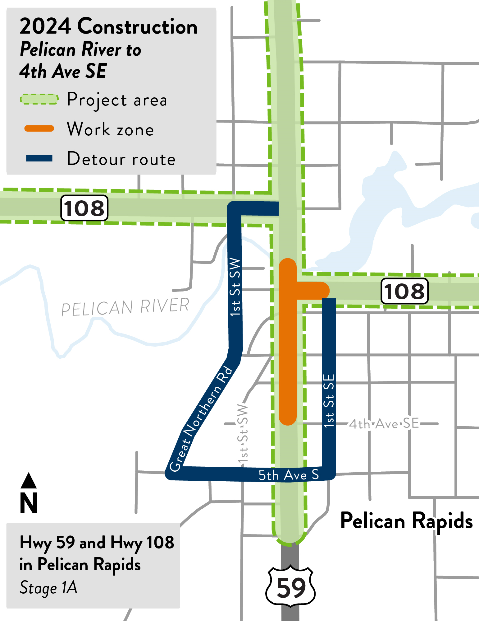 Construct - Hwy 59, 108 Pelican Rapids Complete Streets Project - MnDOT