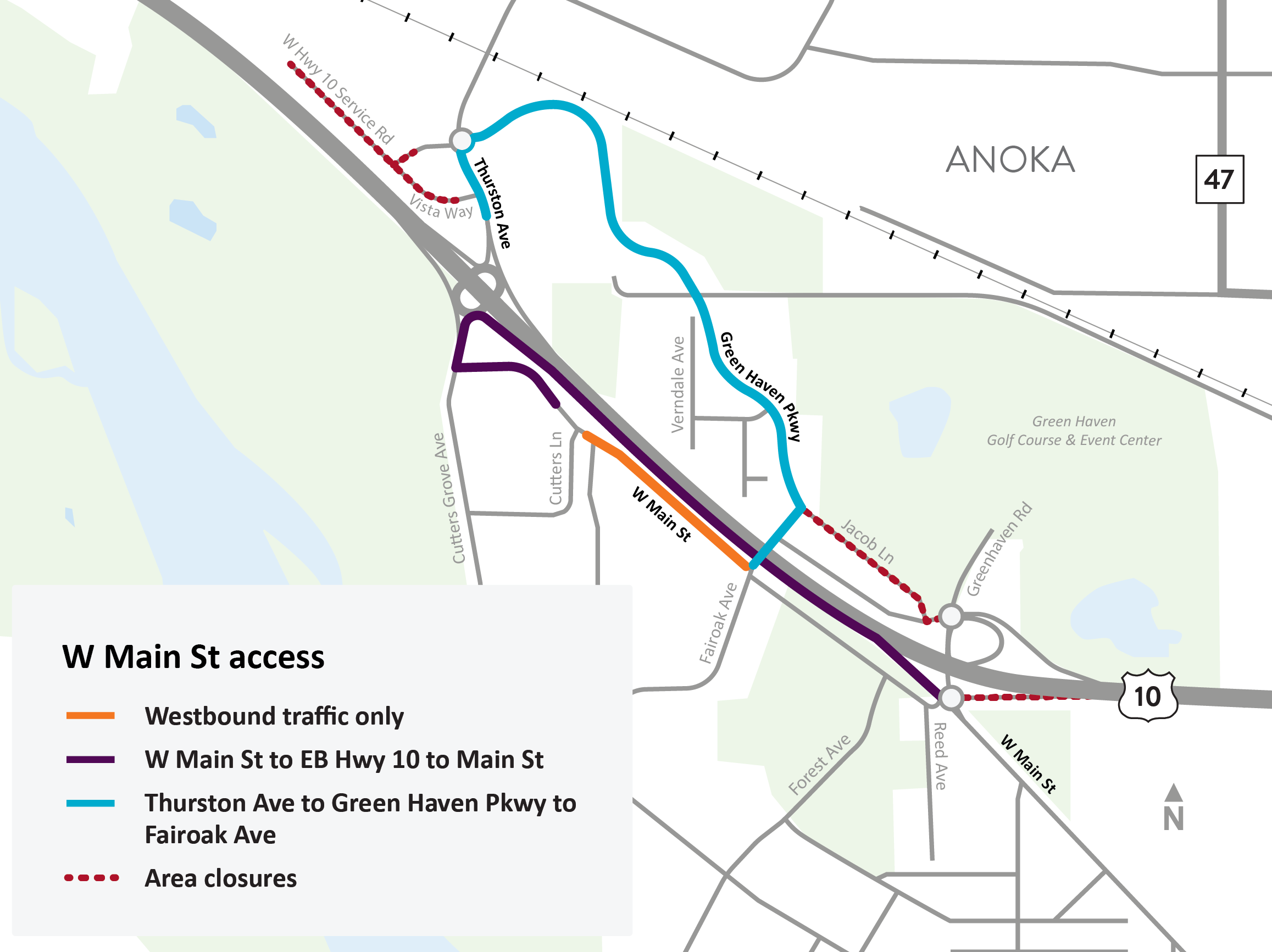 EB and WB Hwy 10 ramps to/from Thurston Ave./W Main St. reopen Oct. 5