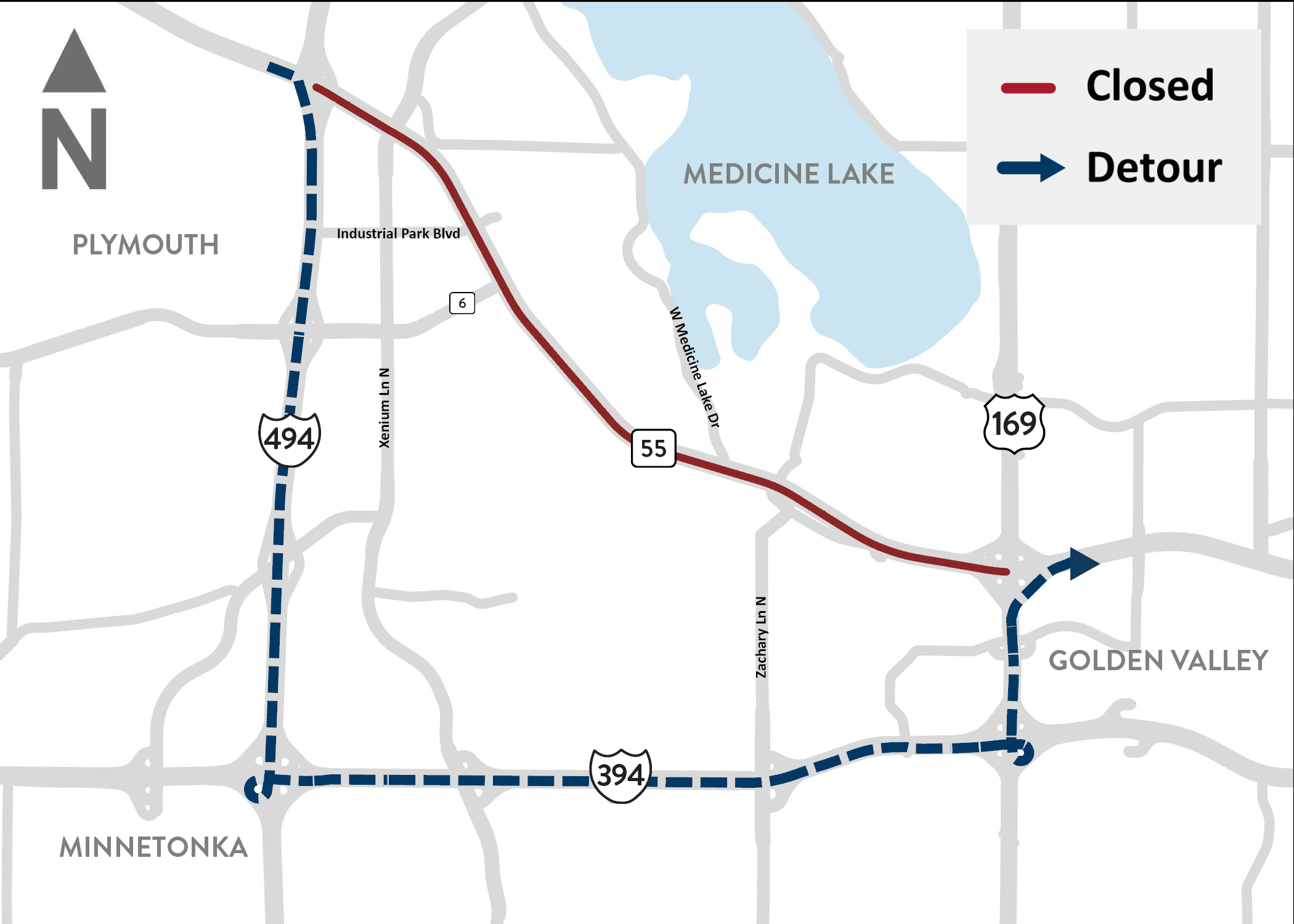 Eastbound Hwy 55 closure Oct. 7-16